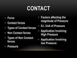Force and pressure | PPTX