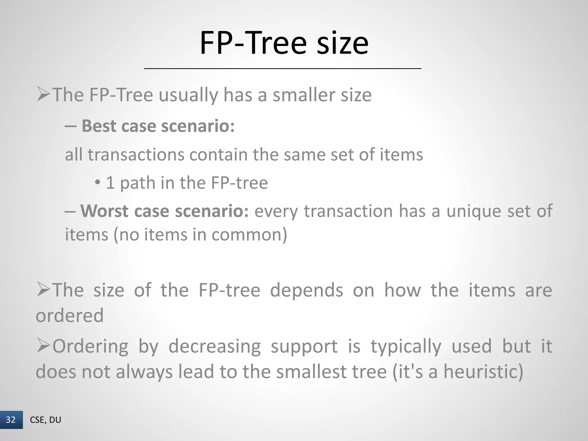 Frequent Pattern Growth Algorithm Fp Growth Method Ppt