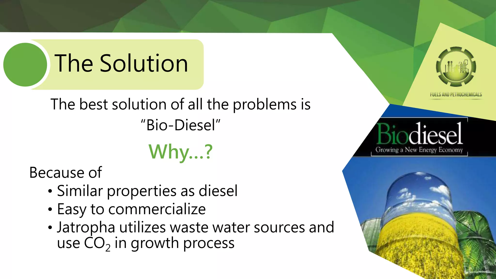 Production of Bio-diesel from Jatropha | PPTX