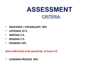 Presentation for your first day of English class | PPT