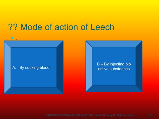 Leech and Leech therapy :scientific overview and its application | PDF ...
