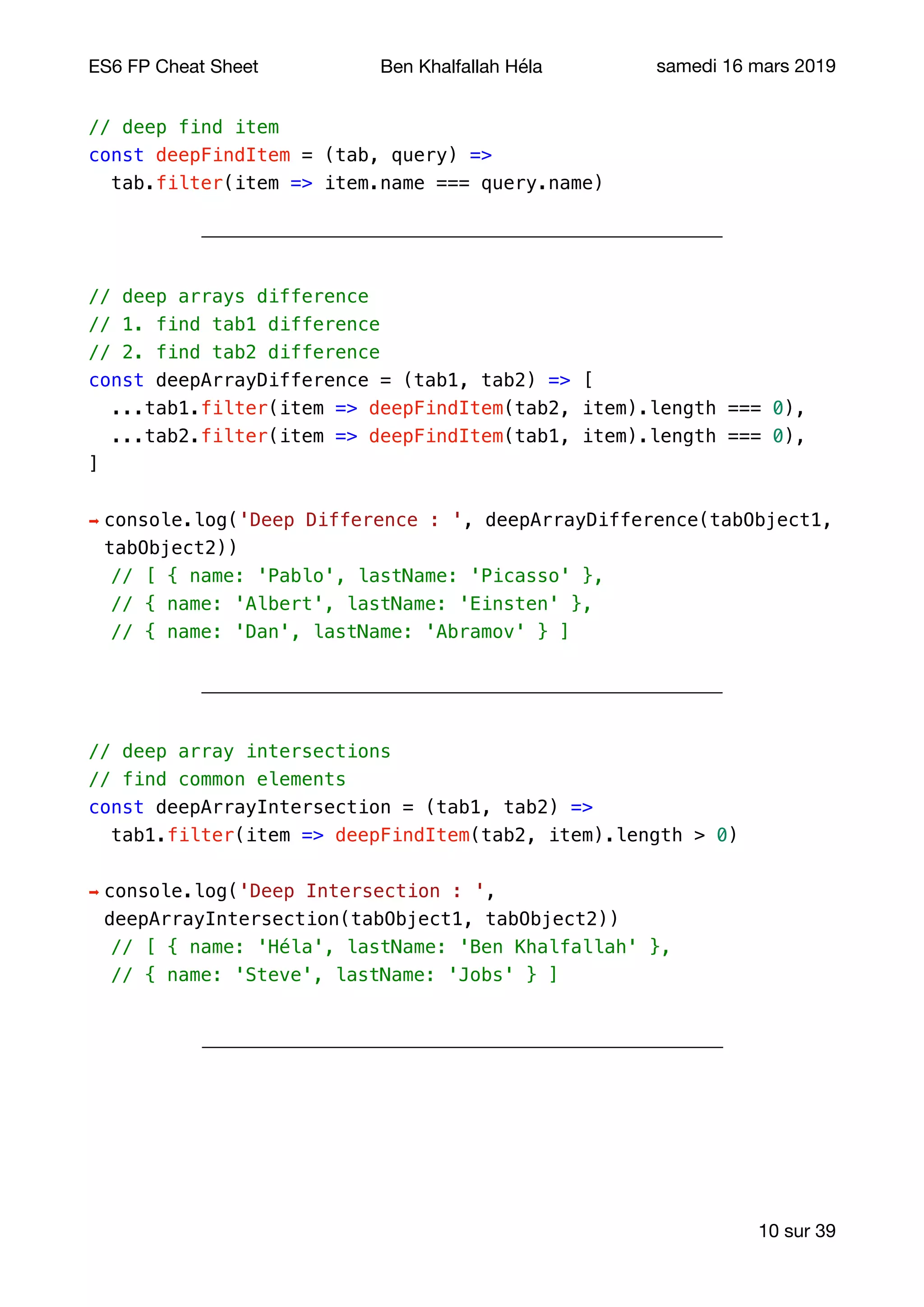 FP Using ES6+ (Cheat Sheet) | PDF