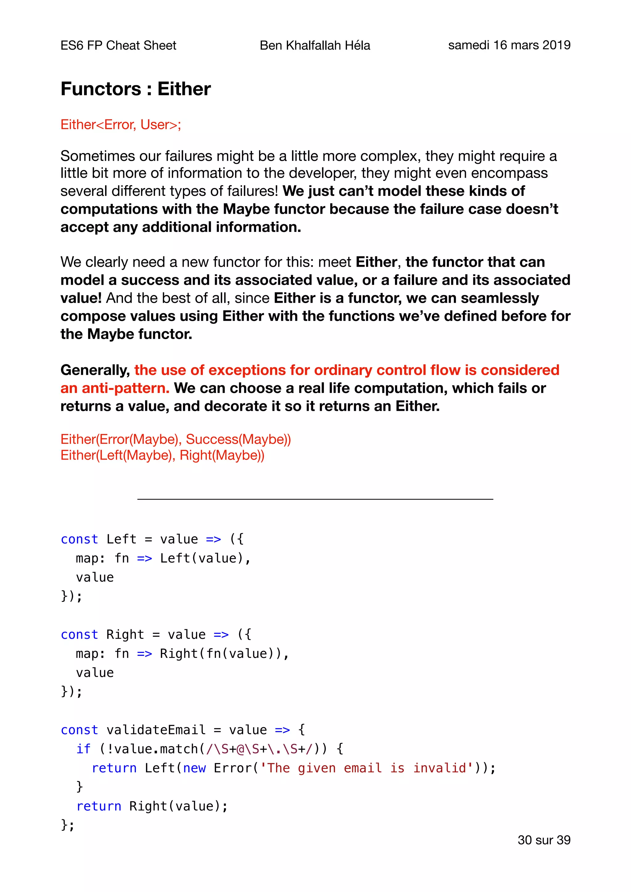 FP Using ES6+ (Cheat Sheet) | PDF