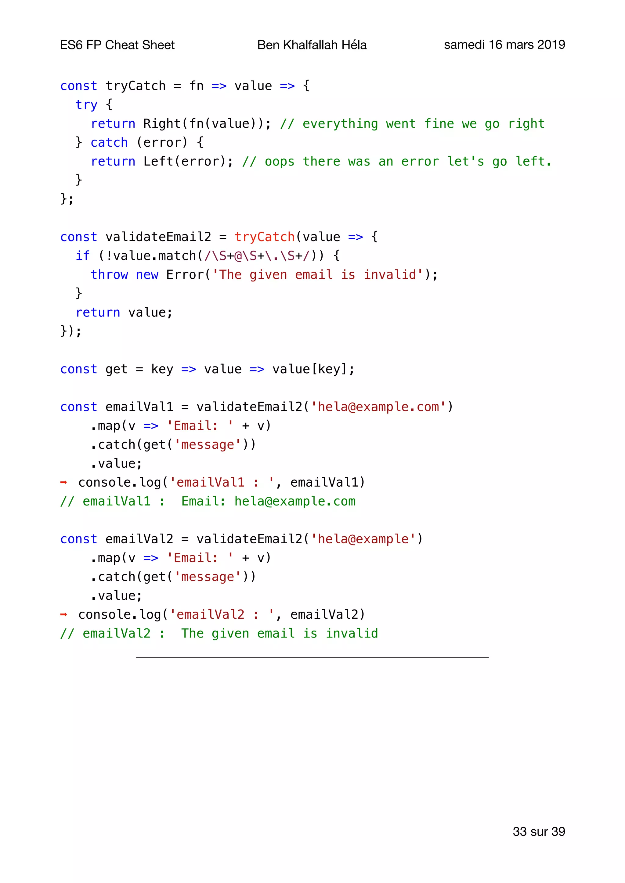 FP Using ES6+ (Cheat Sheet) | PDF