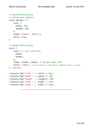 FP Using ES6+ (Cheat Sheet) | PDF