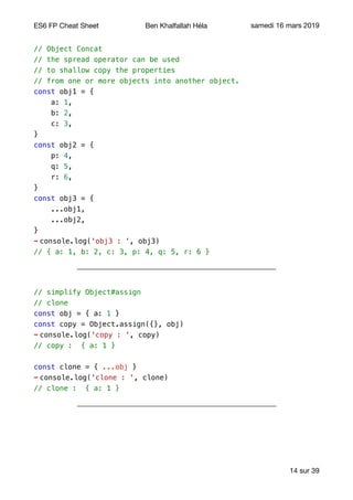 FP Using ES6+ (Cheat Sheet) | PDF