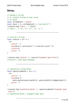 FP Using ES6+ (Cheat Sheet) | PDF