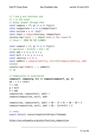 FP Using ES6+ (Cheat Sheet) | PDF