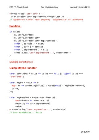 FP Using ES6+ (Cheat Sheet) | PDF