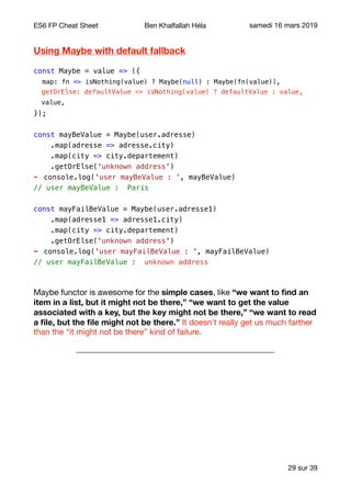 FP Using ES6+ (Cheat Sheet) | PDF