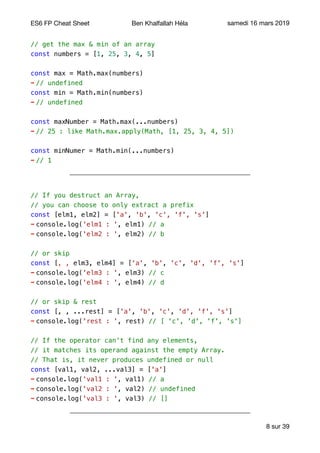 FP Using ES6+ (Cheat Sheet) | PDF
