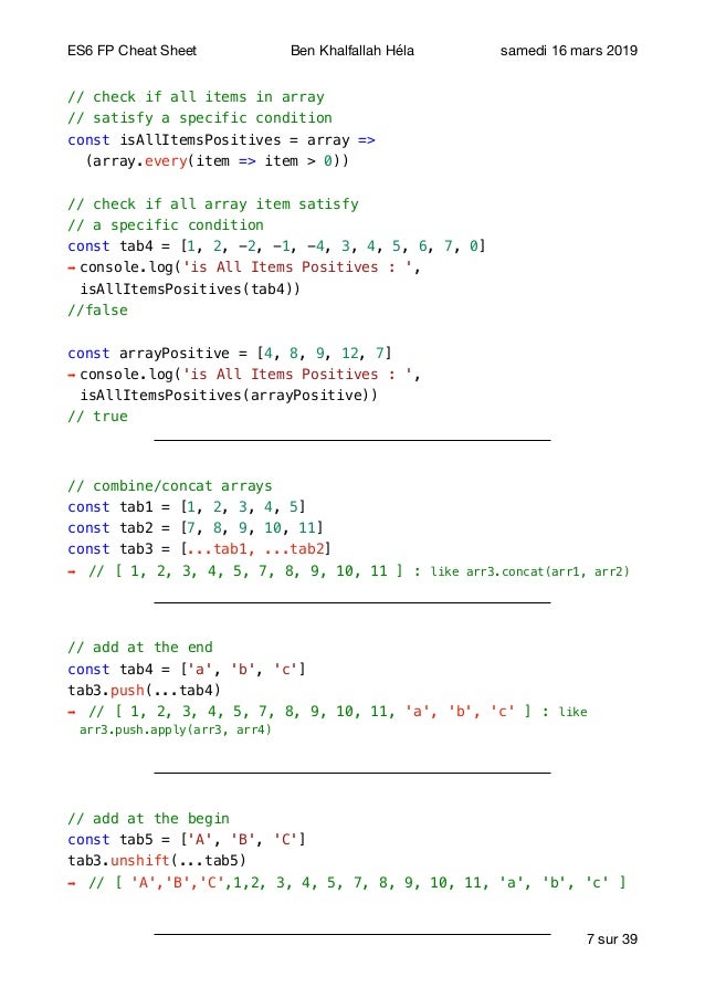 37 Javascript Cheat Sheet Es6 - Javascript Overflow