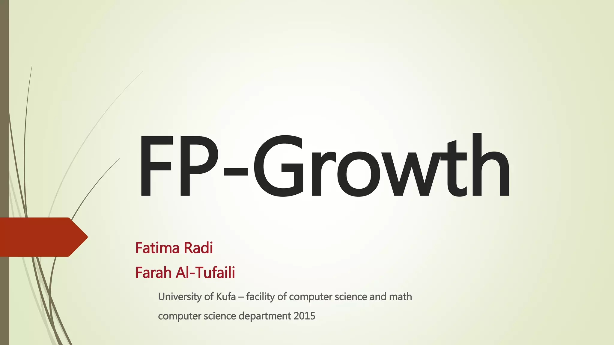 Fp growth | PPTX