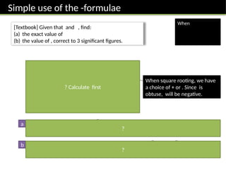 FP1-Chapter-tFormulae Dr Frost What are 𝑡-formulae, and why use? | PPTX