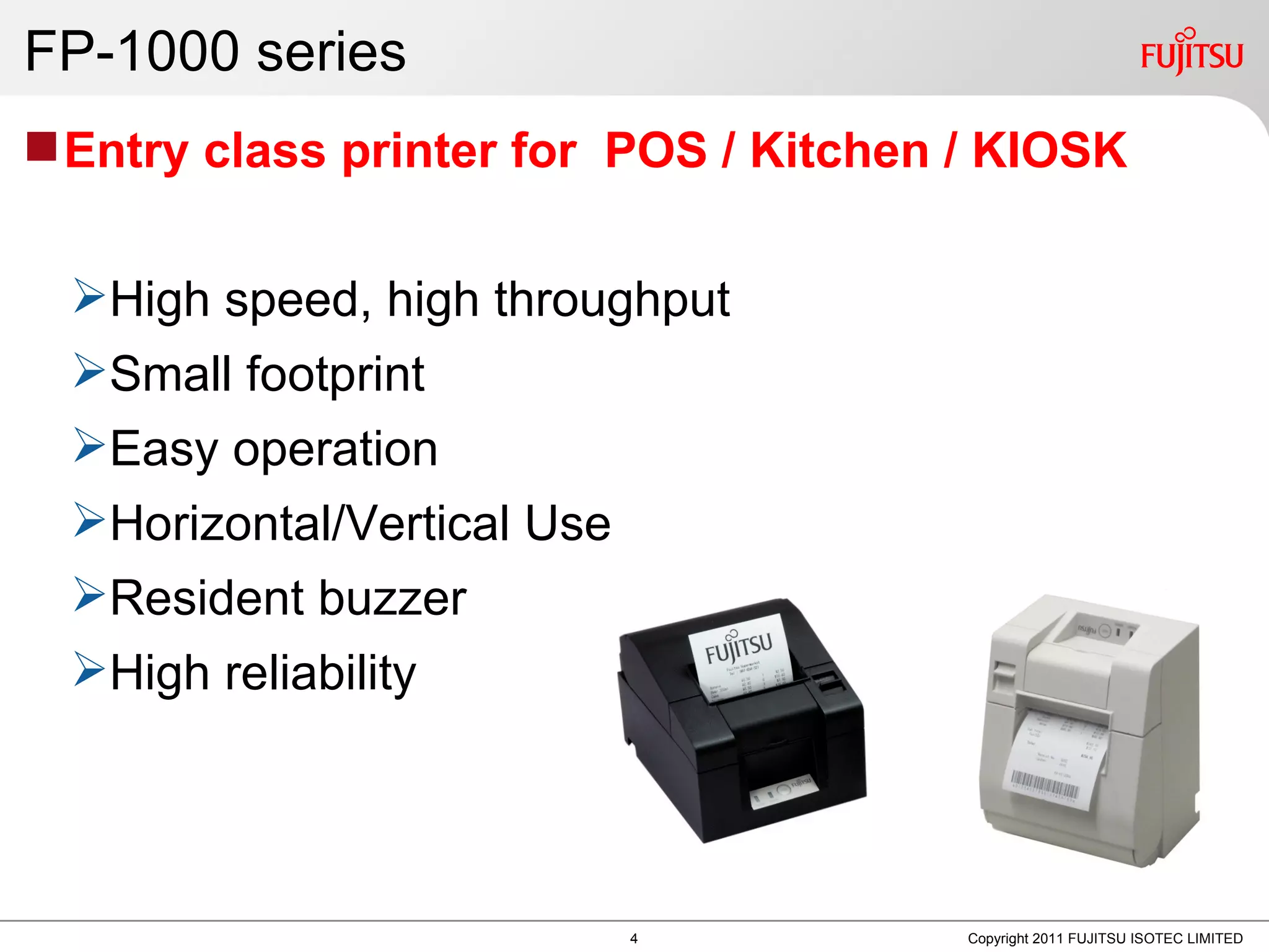 Fujitsu POS Printer: FP-1000 series | PPT