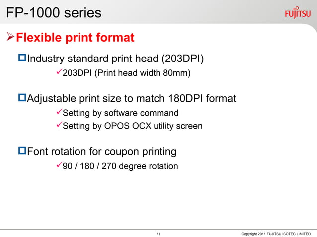 Fujitsu POS Printer: FP-1000 series | PPT