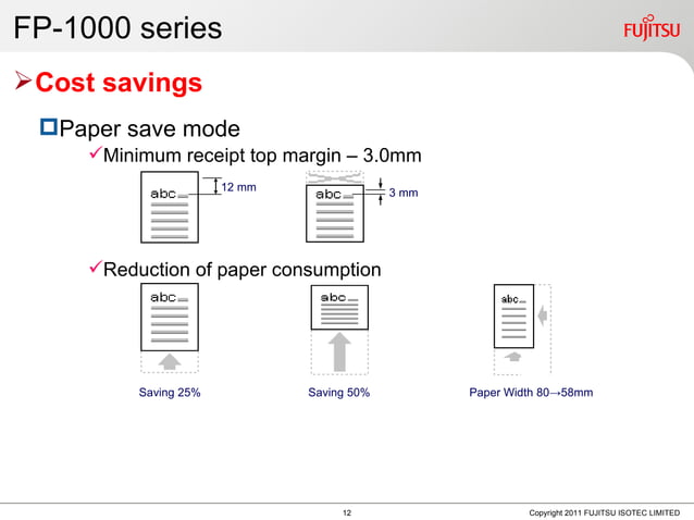 Fujitsu POS Printer: FP-1000 series | PPT