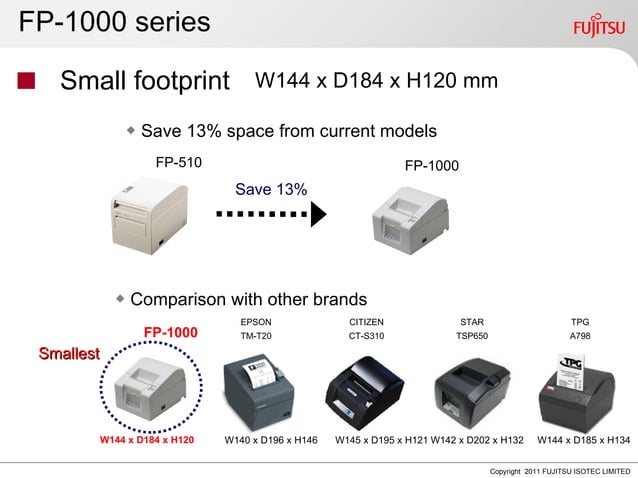 Fujitsu POS Printer: FP-1000 series | PPT