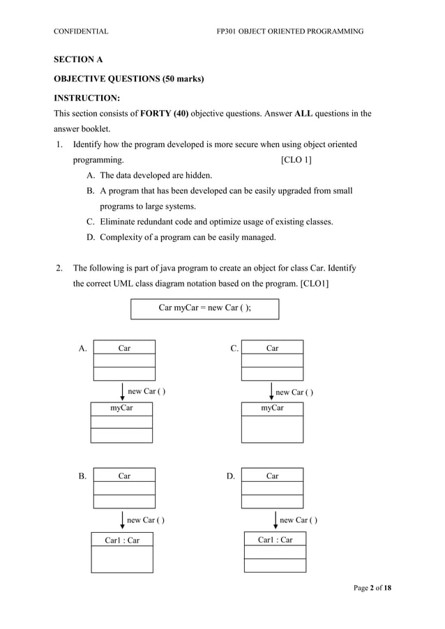 FINAL PAPER FP301 OBJECT ORIENTED PROGRAMMING | PDF