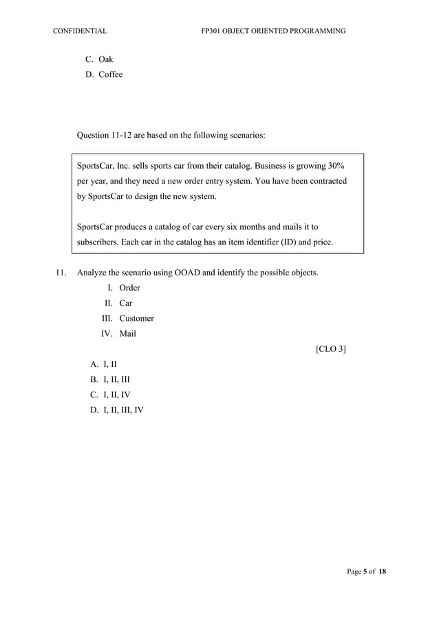 FINAL PAPER FP301 OBJECT ORIENTED PROGRAMMING | PDF