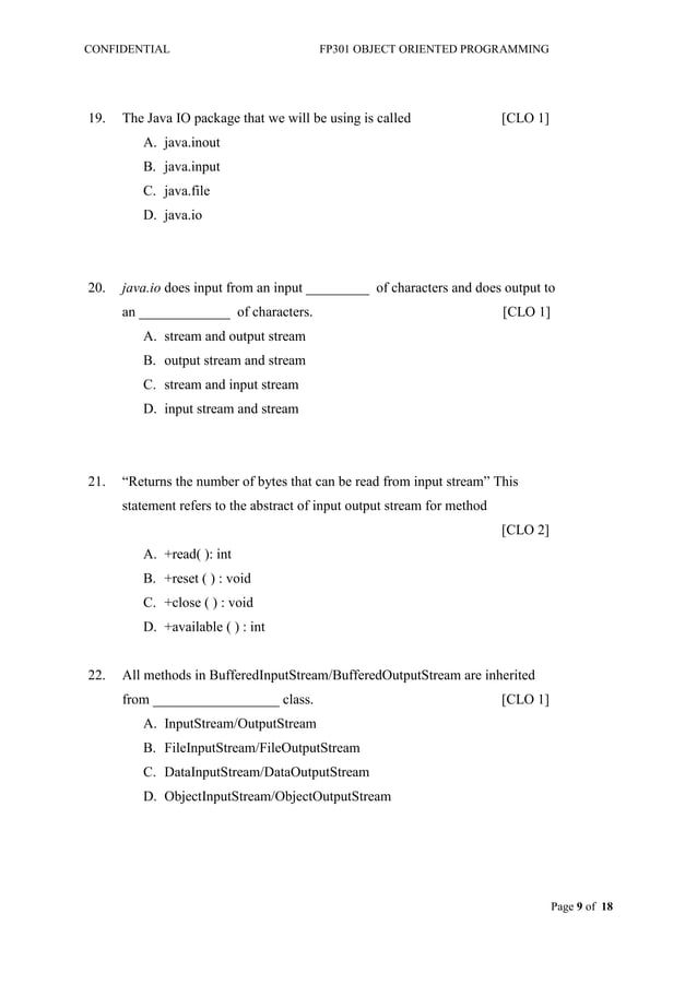 FINAL PAPER FP301 OBJECT ORIENTED PROGRAMMING | PDF