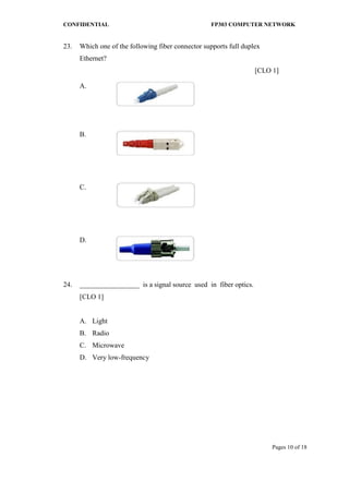 FP 303 COMPUTER NETWORK PAPER FINAL Q | PDF
