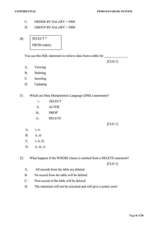 FINAL PAPER FP304 DATABASE SYSTEM | PDF