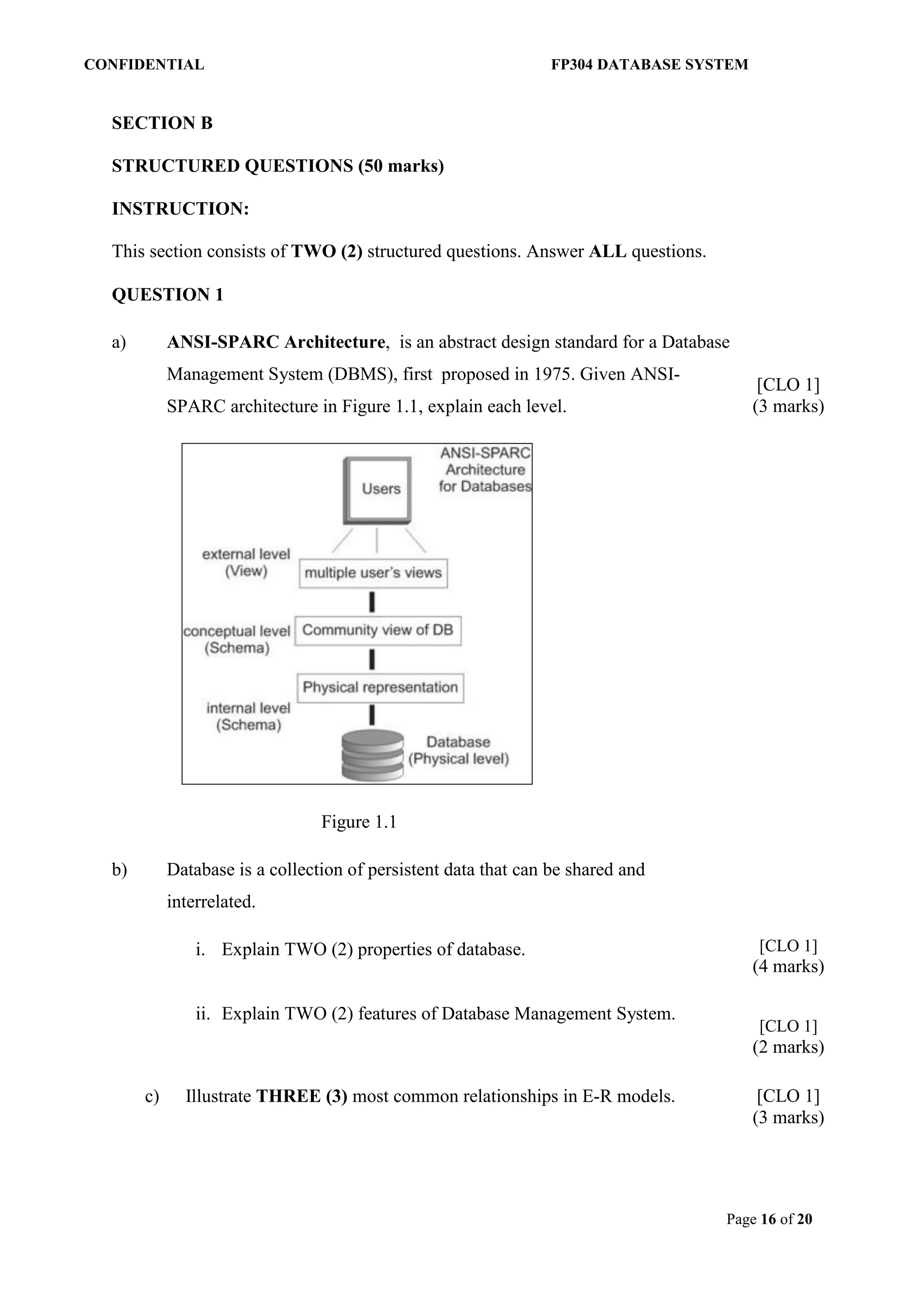 FP304 DATABASE SYSTEM PAPER FINAL EXAM AGAIN | PDF