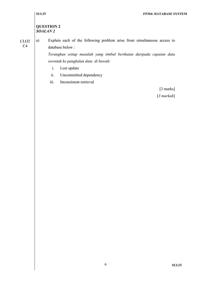 FP304 DATABASE SYSTEM FINAL PAPER | PDF | Databases | Computer Software and Applications