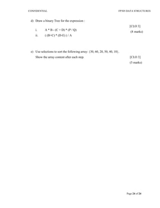 FP305 data structure PAPER FINAL SEM 3 | PDF