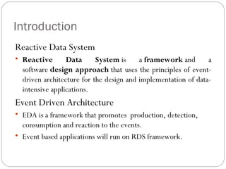 Reactive Data System | PPT | Databases | Computer Software and Applications