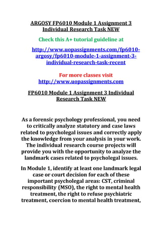 FP6010 Entire Course NEW | PDF