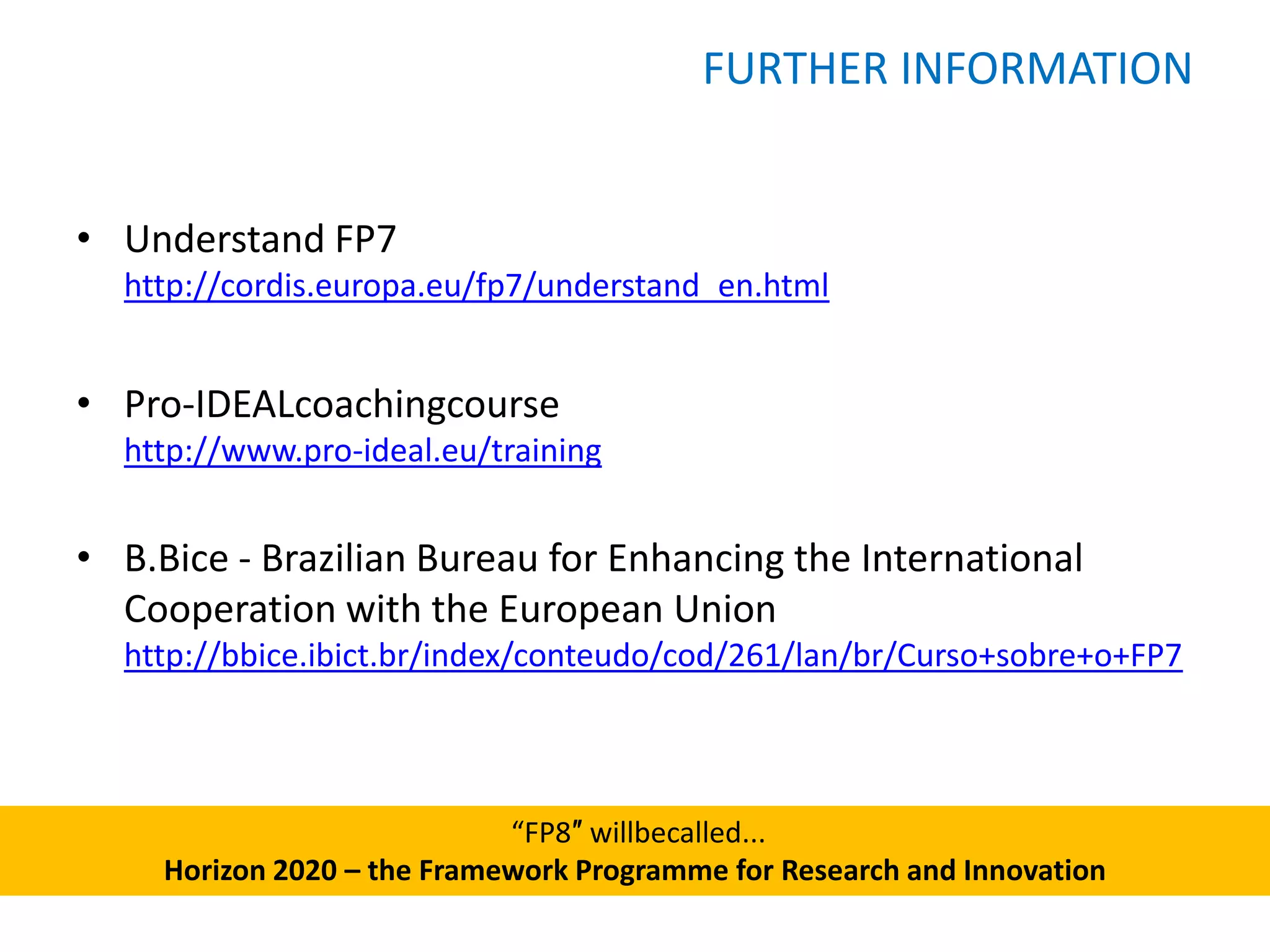 FP7-ICT Programme | PPT