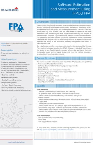 Function Point Analysis (FPA) brochure | PDF