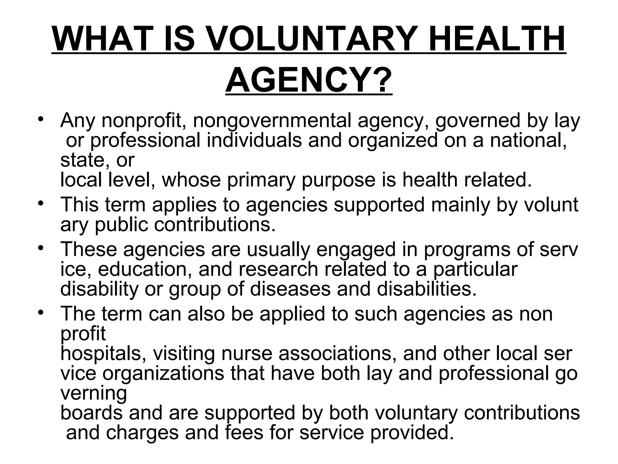 VOLUNTARY HEALTH ORGANIZATIONS OF INDIA | PPT