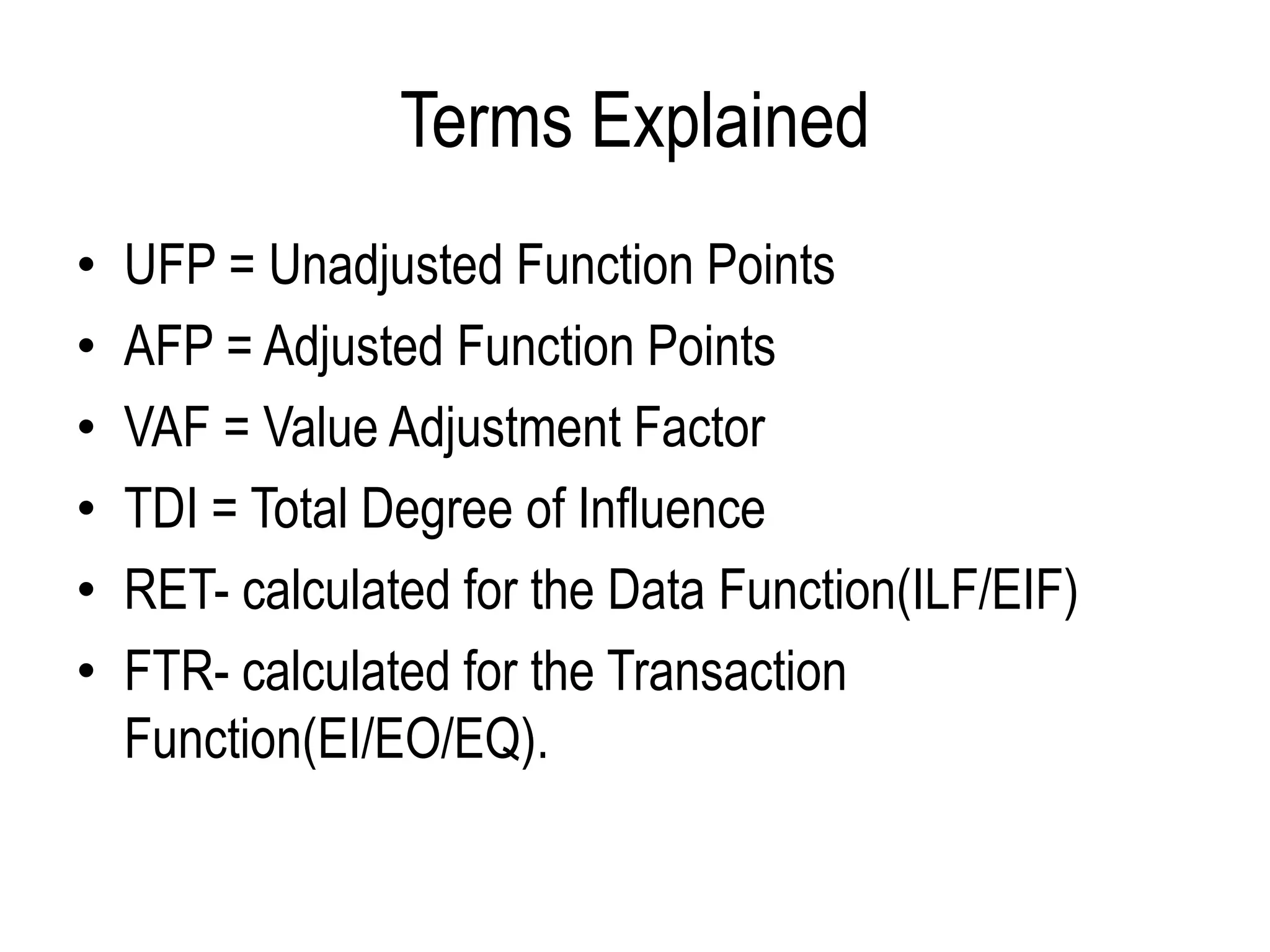 Fp analysis (counting functional points) | PPTX