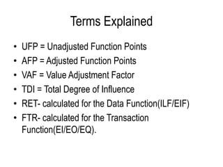 Fp analysis (counting functional points) | PPTX