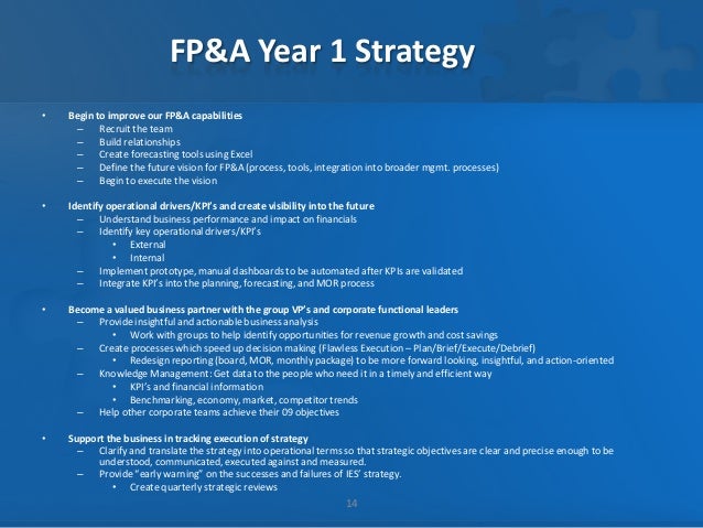 Fp&a operating model