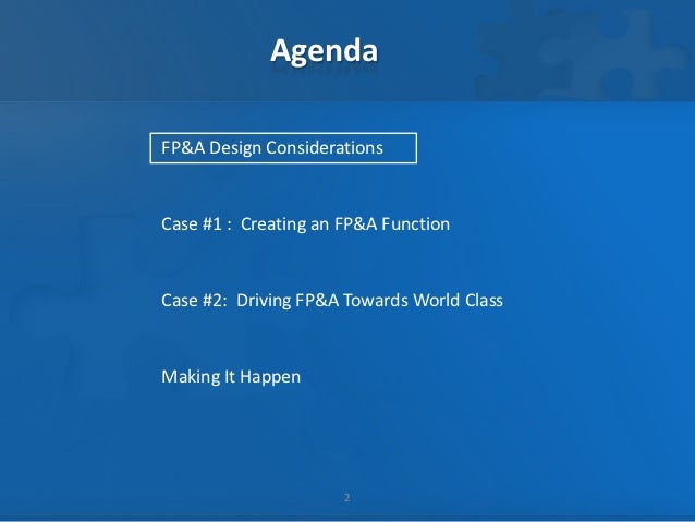 Fp&a operating model