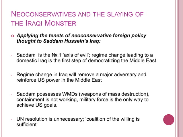 Neoconservatism and the domestic sources of American Foreign Policy | PPT