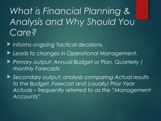Financial Planning and Analysis Presentation | PPT