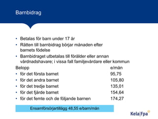 FPA:s förmåner till barnfamiljer | PPTX