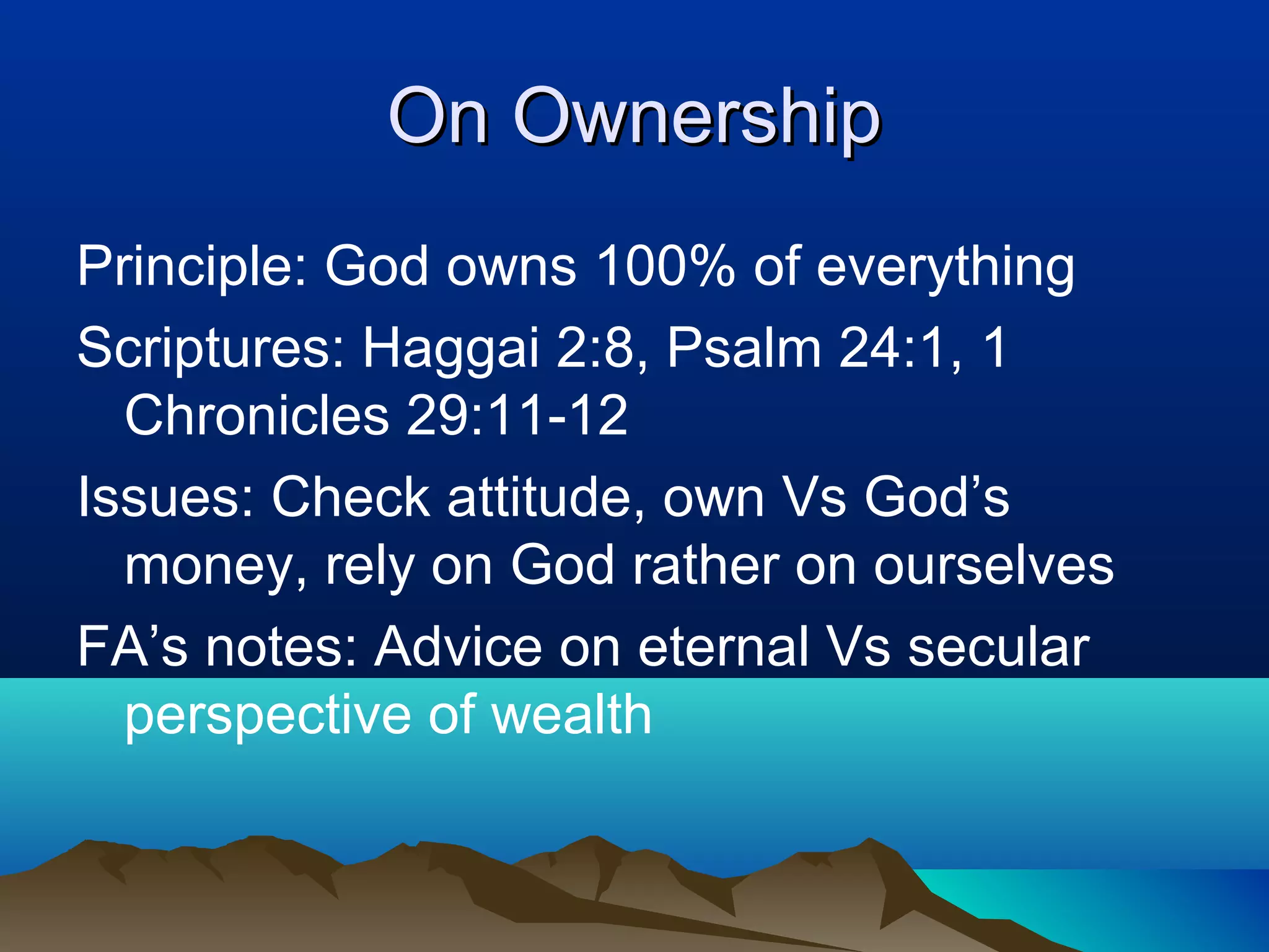 Christian Financial Planning (with biblical references) | PPT