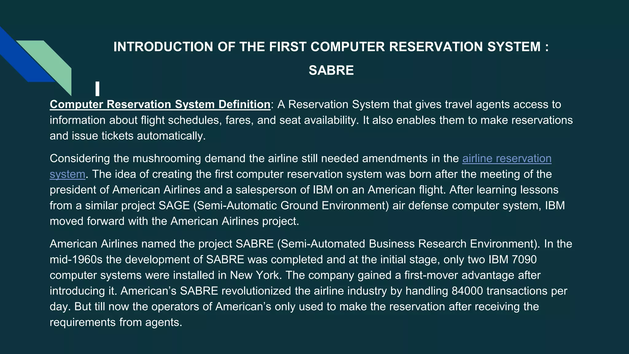 Airline reservation system | PPTX
