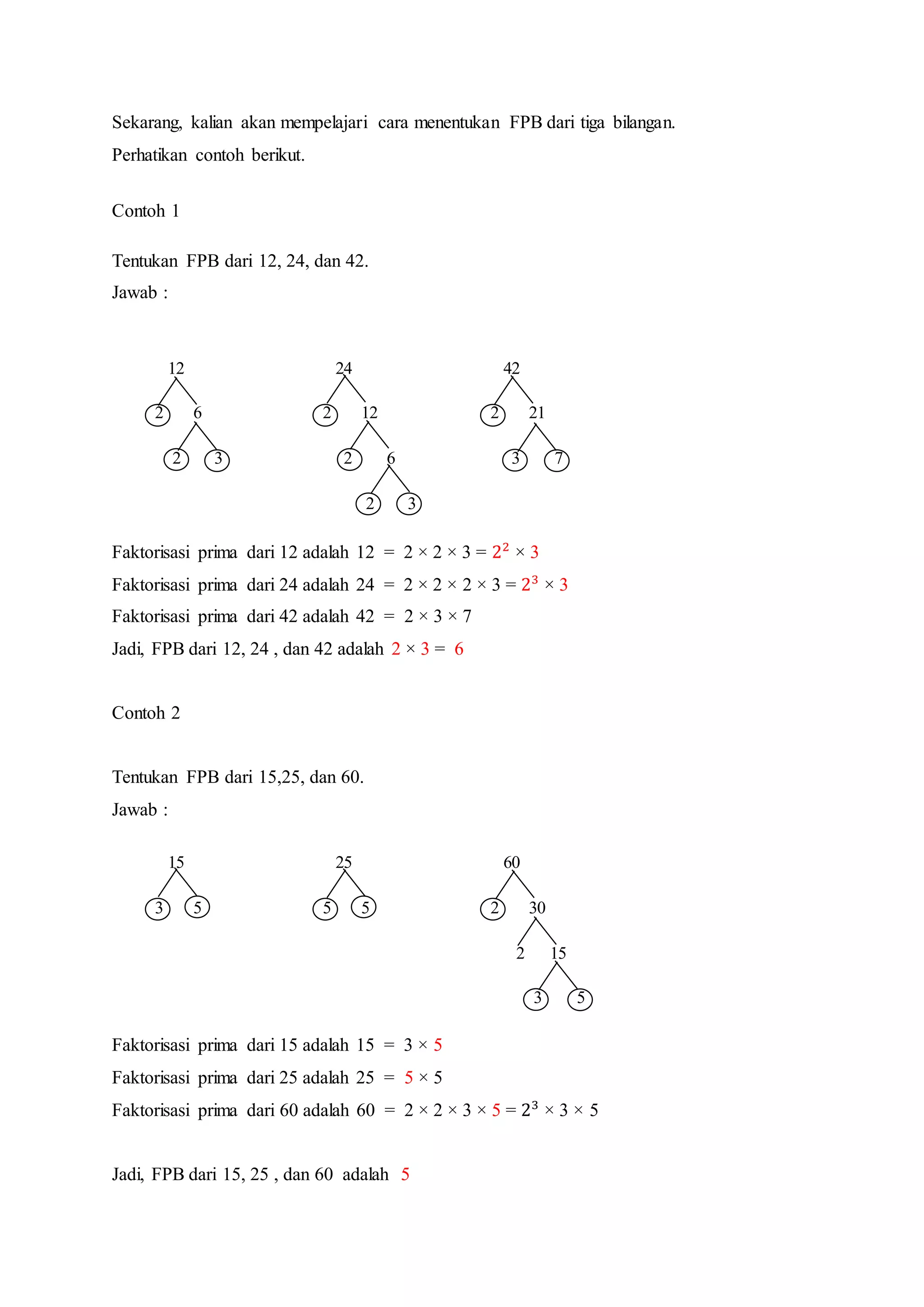 FPB matematika kelas 6 | DOCX