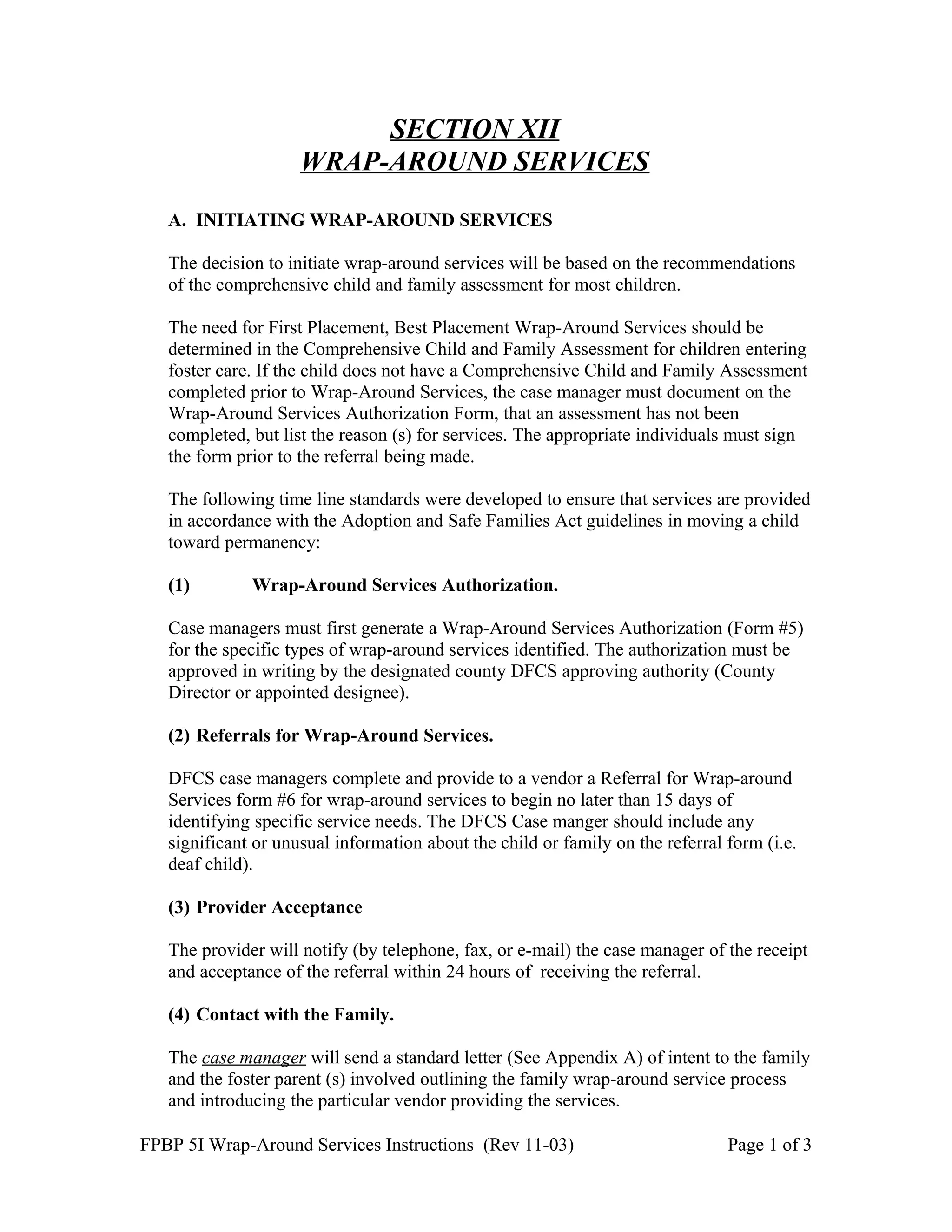 Fpbp 5 i wrap around services authorization instructions | DOC