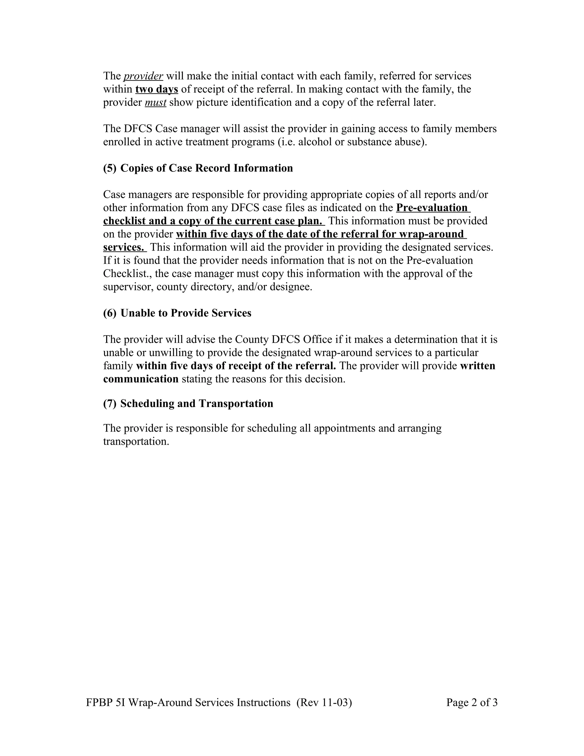 Fpbp 5 i wrap around services authorization instructions | DOC