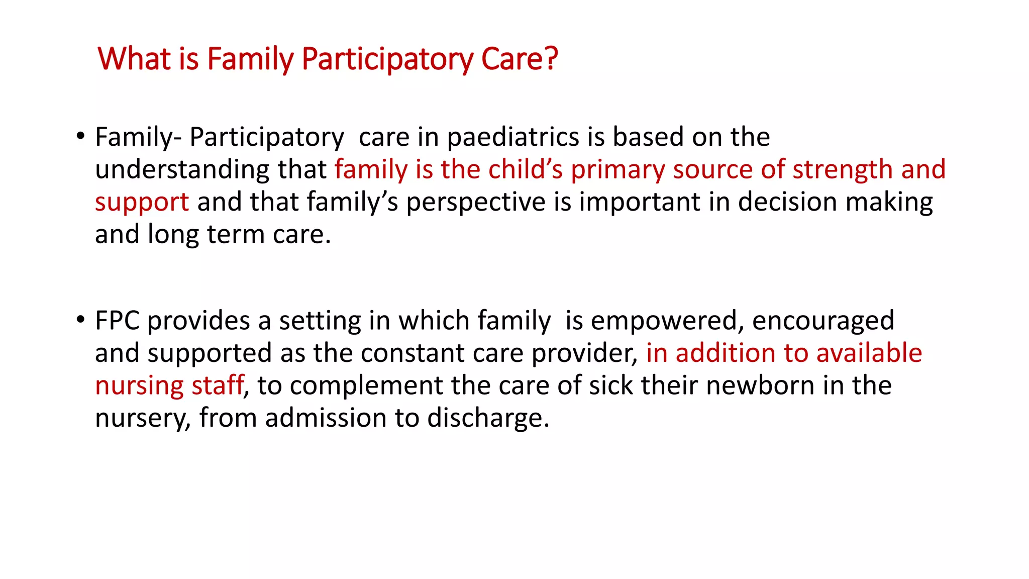 Family Participatory Care Introduction | PPTX