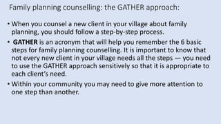 FP counselling | PPTX | Birth Control | Reproductive Health