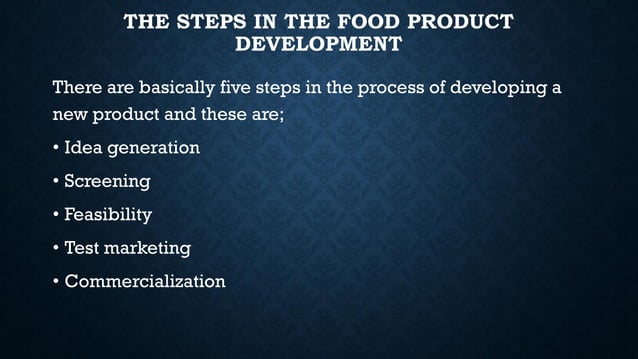 FOOD PRODUCT DEVELOPMENT | PPT